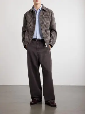 SLOWEAR Montedoro 'il Primo' Checked Stretch-wool Blouson Jacket