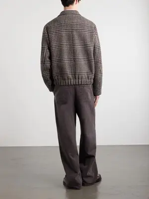 SLOWEAR Montedoro 'il Primo' Checked Stretch-wool Blouson Jacket