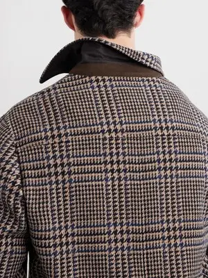 SLOWEAR Montedoro 'il Primo' Checked Stretch-wool Blouson Jacket