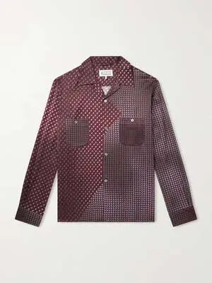 MAISON MARGIELA Paisley-print Satin Shirt - Red