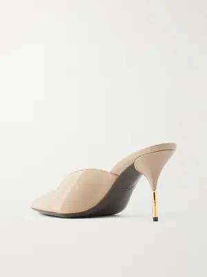 Versace Nyx Leather Mules - Neutrals