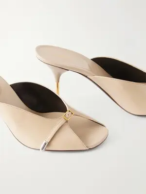 Versace Nyx Leather Mules - Neutrals