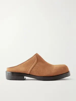 Dries Van Noten Suede Mules - Brown