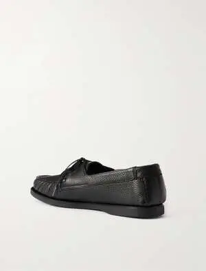 SAMAN AMEL City Moc Full-grain Leather Boat Shoes