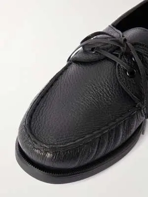 SAMAN AMEL City Moc Full-grain Leather Boat Shoes