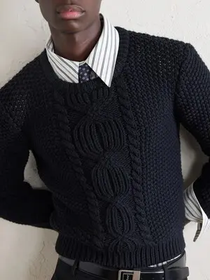 Saint Laurent Knitted Wool Sweater