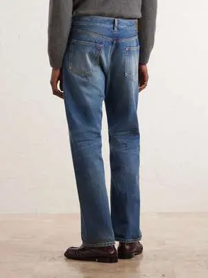 Saint Laurent Straight-leg Distressed Jeans