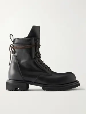 Rick Owens Army Gabe Leather Boots - Black