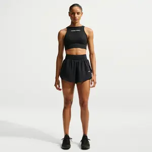 Nike Pro Sculpt Dri-fit High-waisted 2-in-1 3" Shorts - Black