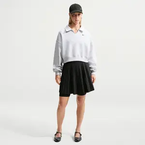 Nike Studio Fleece Medium Weight Oversized Cropped Polo