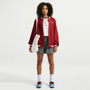 Nike Studio Fleece Lightweight High-waisted Loose Pleated Shorts - Grey