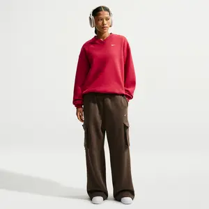 Nike Studio Fleece Medium Weight Oversized Cargo Pants - Brown
