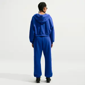 Nike Studio Fleece Medium Weight Oversized Full-zip Cropped Hoodie
