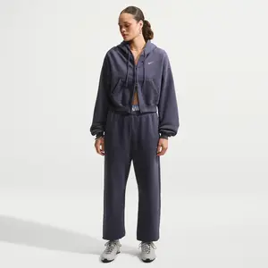 Nike Studio Fleece Medium Weight Oversized Full-zip Cropped Hoodie