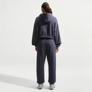 Nike Studio Fleece Medium Weight Oversized Full-zip Cropped Hoodie