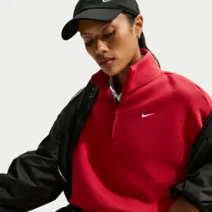 Nike Studio Fleece Medium Weight Oversized Cropped 1/4-zip Top