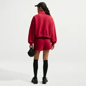 Nike Studio Fleece Medium Weight Oversized Cropped 1/4-zip Top