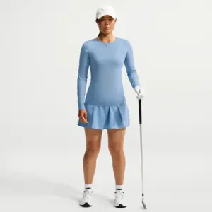 Nike Club Dri-fit Uv Long-sleeve Golf Top - Blue