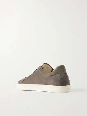 TOD'S Paneled Rubber-trimmed Suede Sneakers