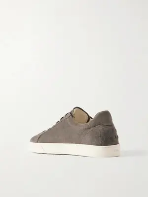 TOD'S Paneled Suede Sneakers With Rubber Trim