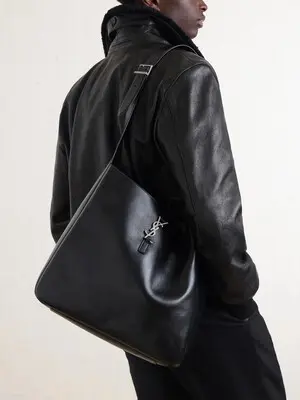 Saint Laurent Le 5 À 7 Logo-embellished Messenger Bag - Black