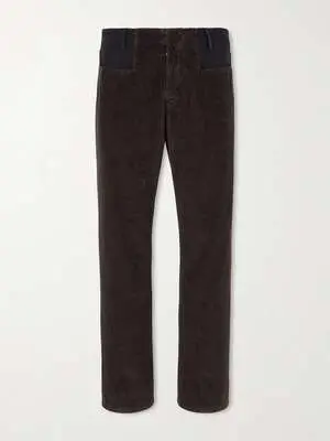 MAISON MARGIELA Straight-leg Cotton-corduroy Trousers - Brown