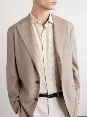 Zegna Striped Silk Shirt