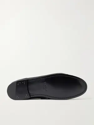 Saint Laurent Le Loafer Monogram Appliquéd Leather Loafers
