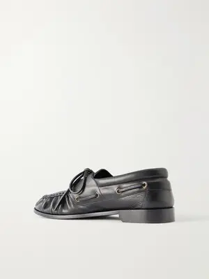 Saint Laurent Le Loafer Monogram Appliquéd Leather Loafers