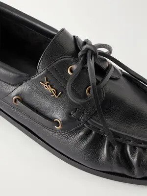 Saint Laurent Le Loafer Monogram Appliquéd Leather Loafers