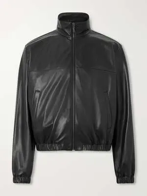 Saint Laurent Leather Blouson Jacket - Black