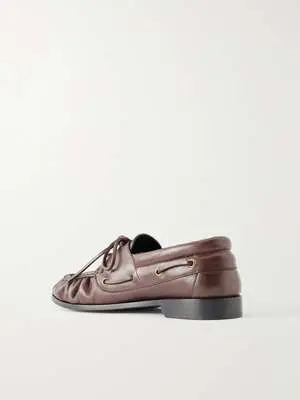 Saint Laurent Le Loafer Monogram Detail Leather Loafers