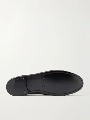 Saint Laurent Le Loafer Monogram Appliquéd Leather Loafers