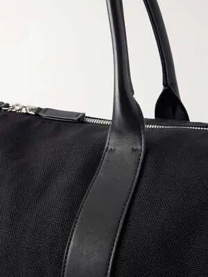 THE ROW Thomas Leather-trimmed Cotton-canvas Duffle Bag