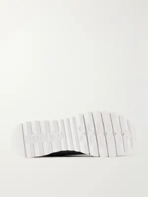 Kiton Logo-embroidered Stretch-knit Sneakers