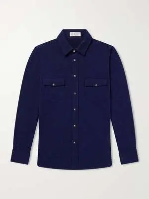 Brunello Cucinelli Cashmere Shirt - Navy