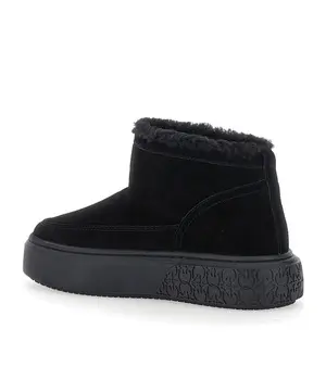 Pinko Round Toe Slip-on Boots With Thick Sole