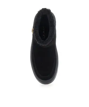 Pinko Round Toe Slip-on Boots With Thick Sole
