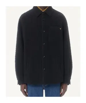Valentino Garavani Cotton Tweed Shirt Jacket With Vgold