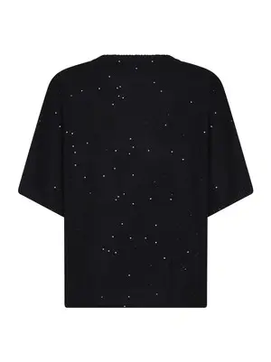 Brunello Cucinelli Sequin Kimono Sleeve Sweater