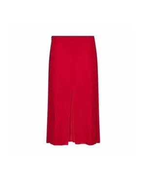 Valentino Garavani Zip Detailed Flared Midi Skirt