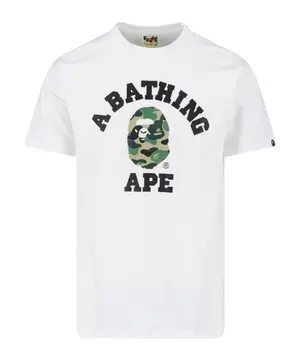 A BATHING APE College Ape Head Crewneck T-shirt - No