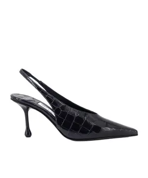 JIMMY CHOO Patent Leather Pumps With Crocodile Print