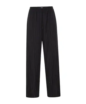 Brunello Cucinelli Pinstriped Sequined Trousers