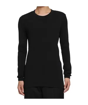 LEMAIRE Ribbed Long Sleeve T-shirt - Black