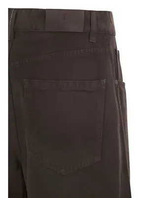 Brunello Cucinelli Relaxed Fit Dyed Denim Trousers With Jewellery Embellishment - No