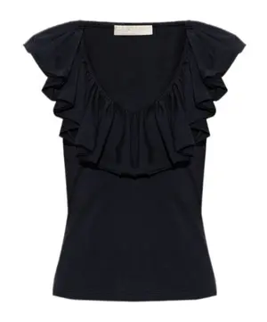 Ulla Johnson V-neck Sleeveless Vest - Black