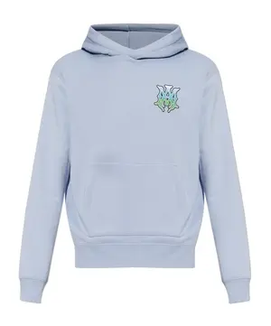 Amiri Logo Print Hoodie - Blue