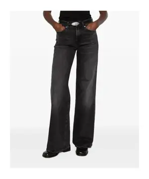 7 For All Mankind Lotta Faded-effect Wide-leg Jeans