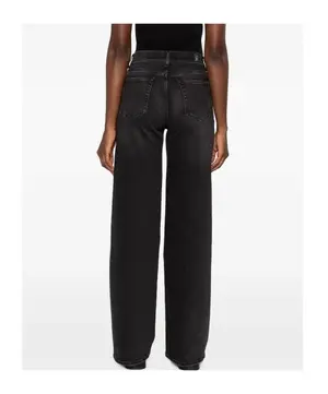 7 For All Mankind Lotta Faded-effect Wide-leg Jeans